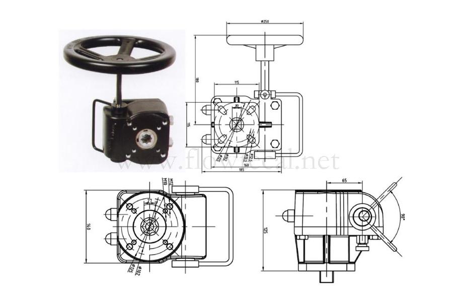 XJH series clutch handwheel gear operator - 杭州孚罗泰自控阀门有限公司